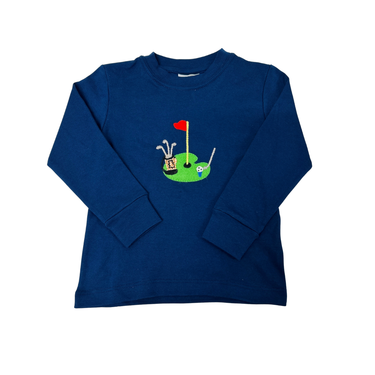 Squiggles - Navy Golf L/S Shirt - Sweet E's Children's Boutique