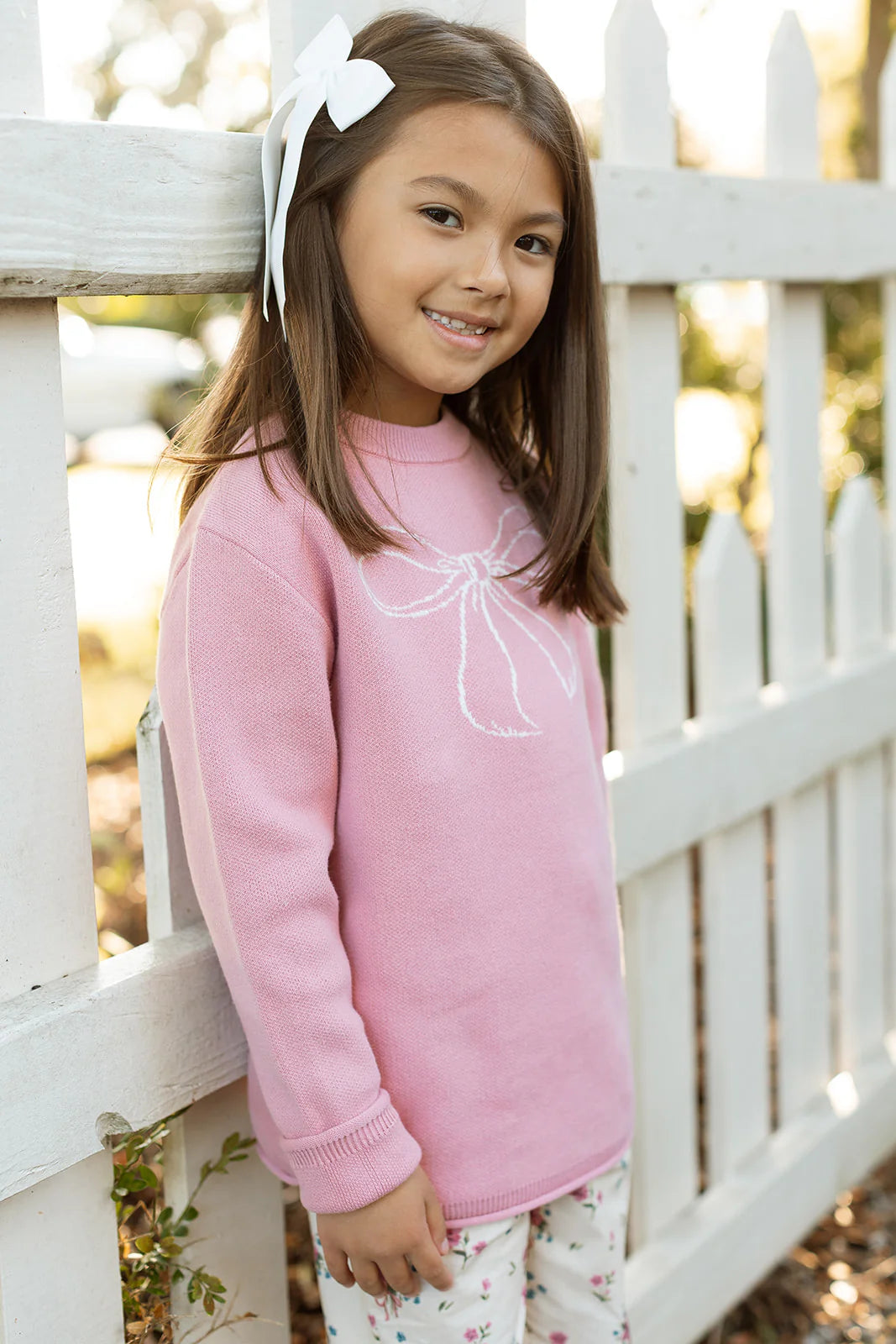Sarah Sweater - Bow - Sweet E's Children's Boutique