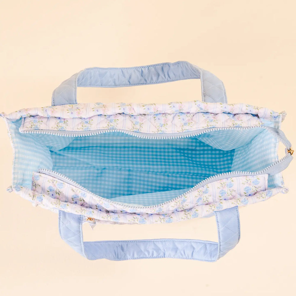 The Darling Effect - The Everyday Quilted Tote Bag-Petal Parade Blue ...