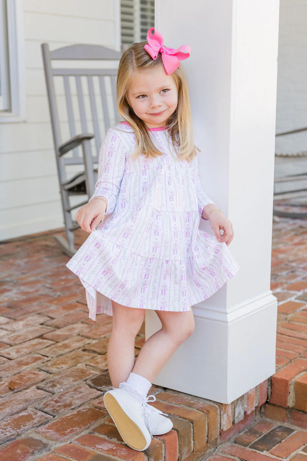 On Pointe Knit Tally Twirl Dress - Sweet E's Children's Boutique