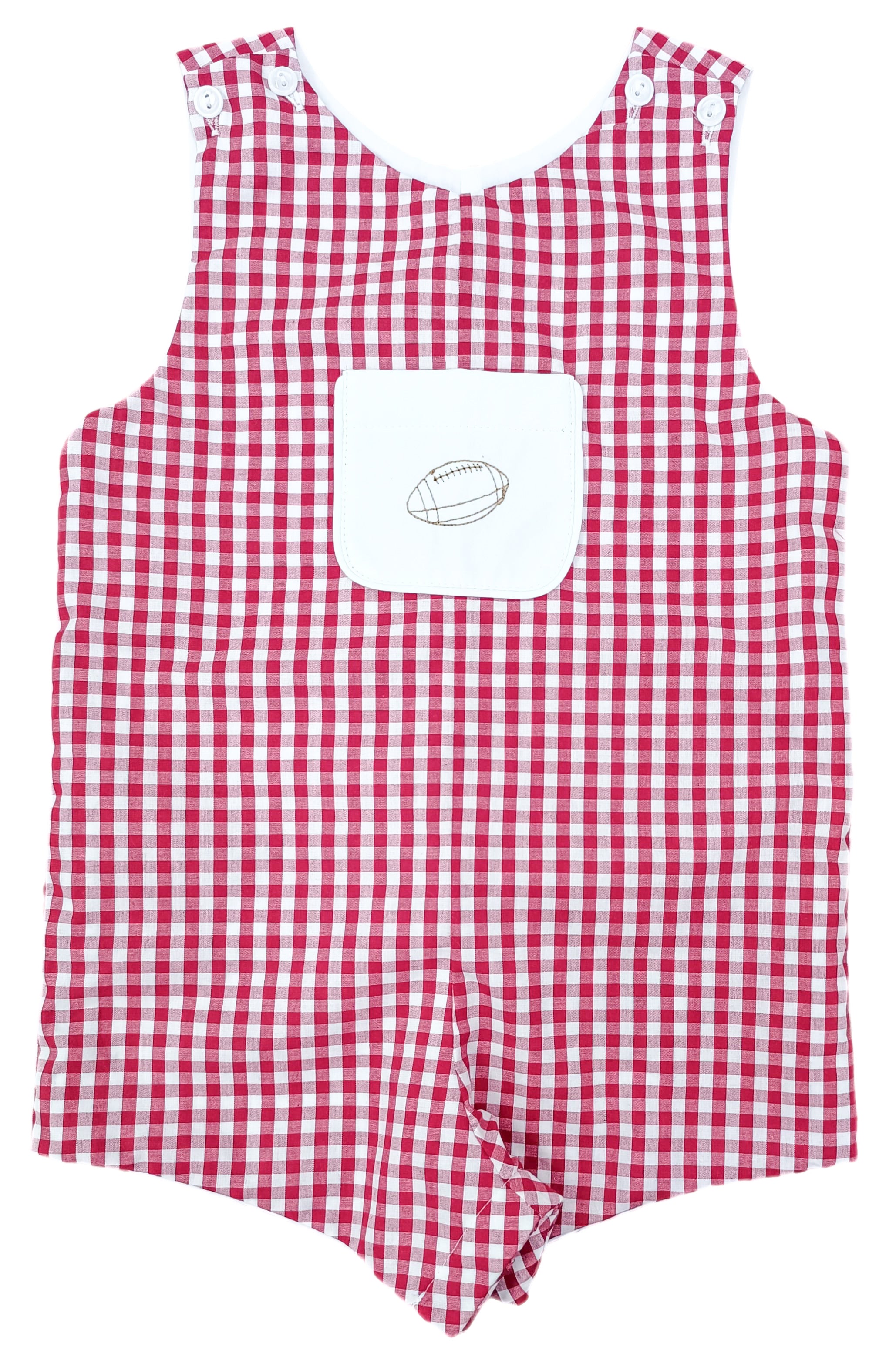 James & Lottie - Game On Red Gingham Emmett Jon Jon w/ Footballs ...