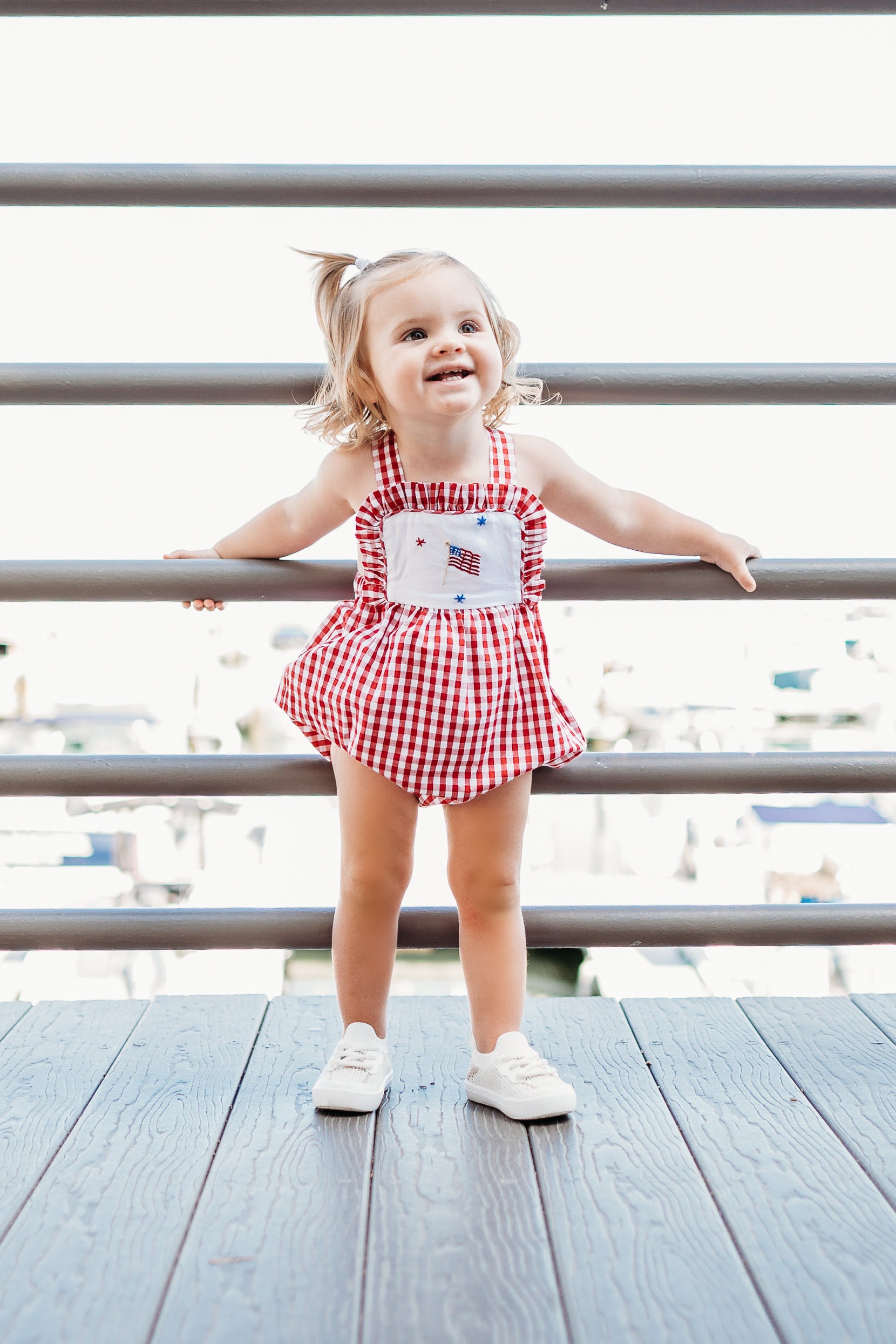 Maddie & Connor - Stars and Stripes Bubble - Sweet E's Children's Boutique