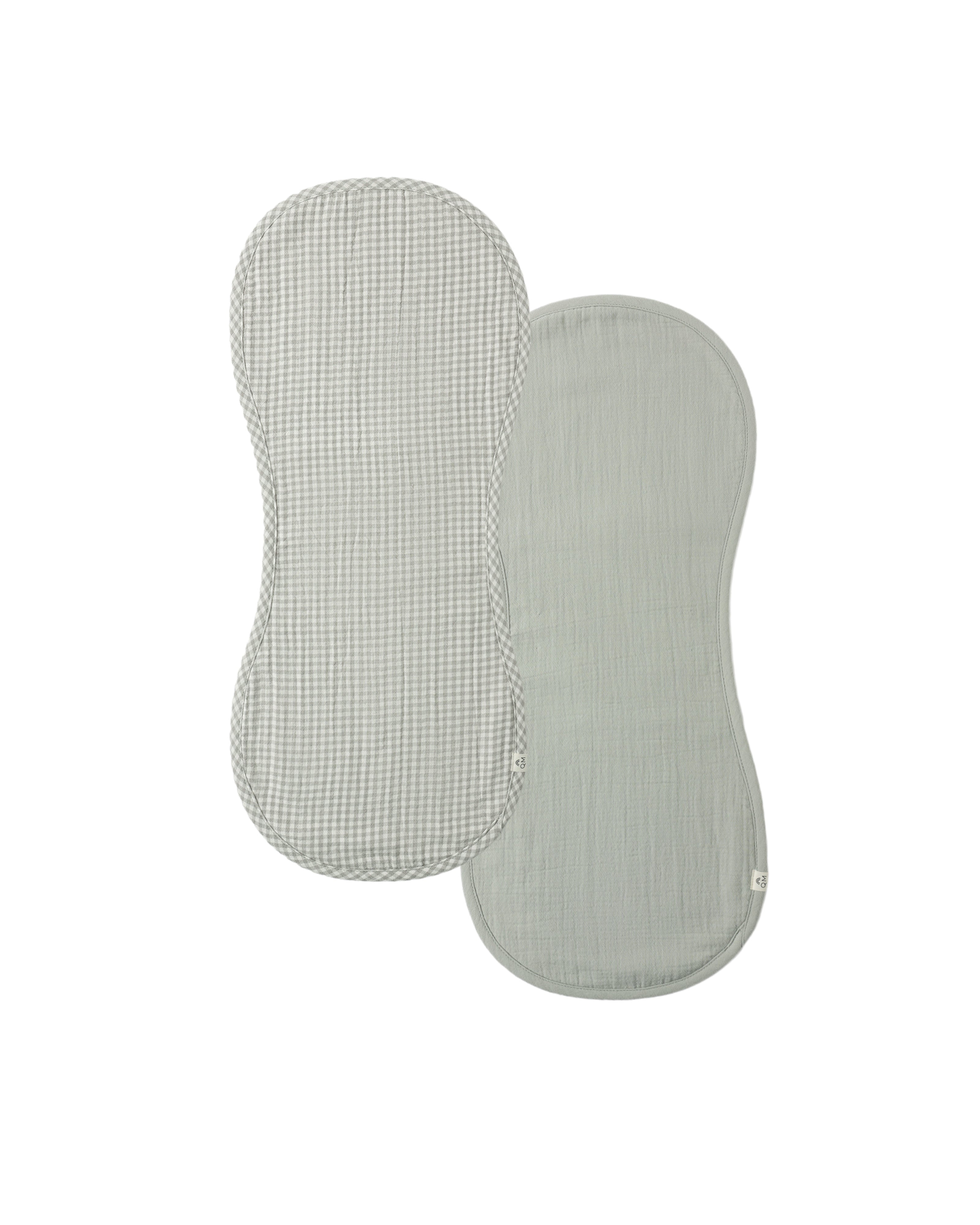 Sage Gingham, Sage 2 Pack Burp Cloths - Sweet E's Children's Boutique