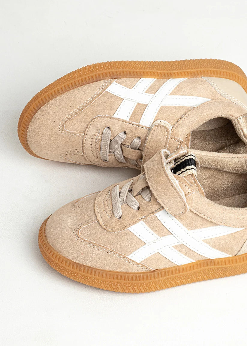 Sasha Mini in Nude Suede - Sweet E's Children's Boutique