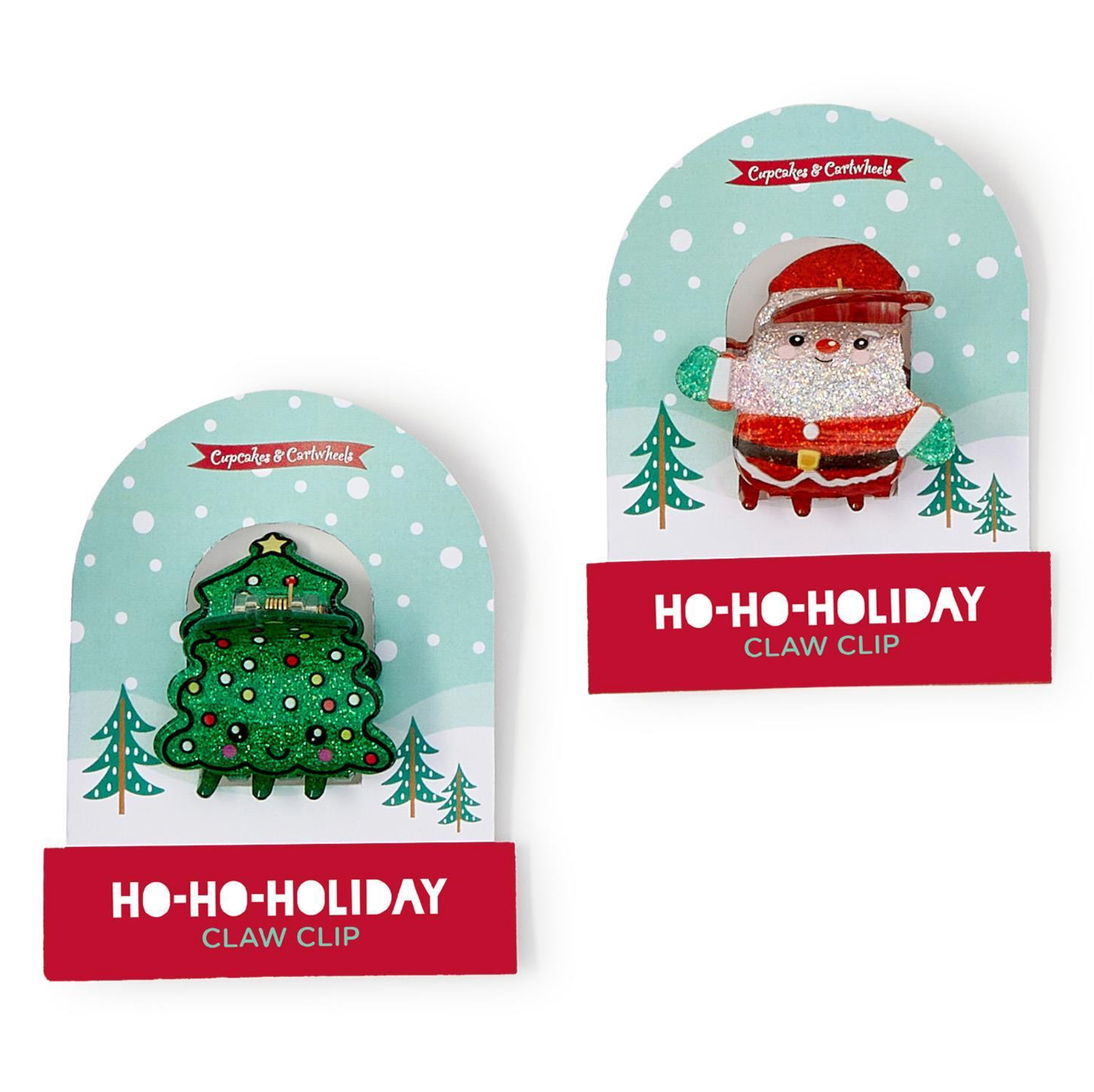Holiday Glitter Claw Hair Clip - Sweet E's Children's Boutique