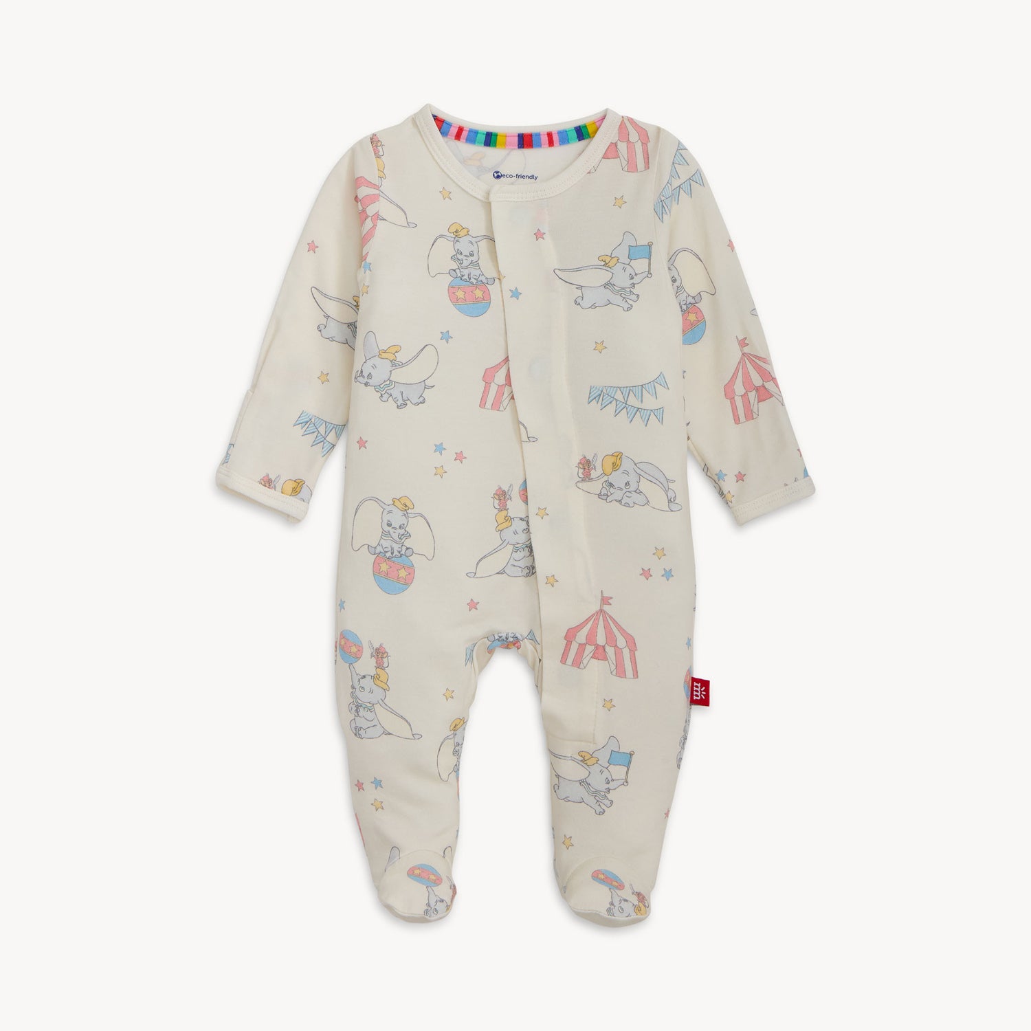 Dumbo Circus Modal Magnetic Footie - Sweet E's Children's Boutique